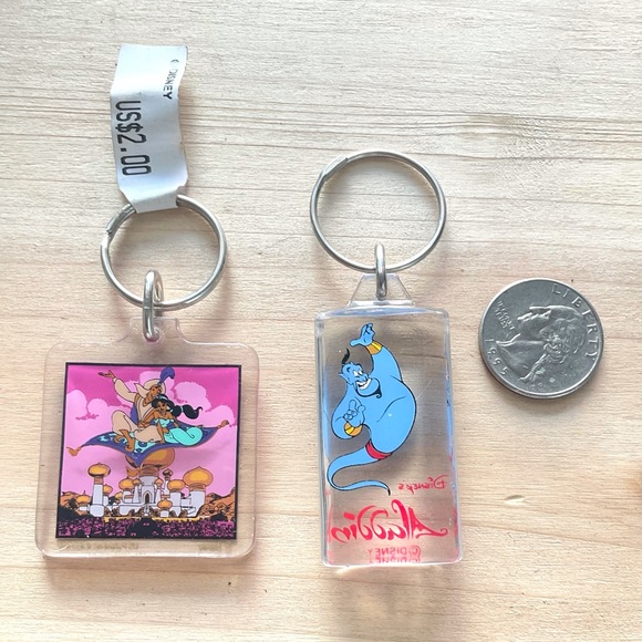 Disney | Accessories | Vintage Aladdin Key Chain Lot 2 Disney Jasmine ...